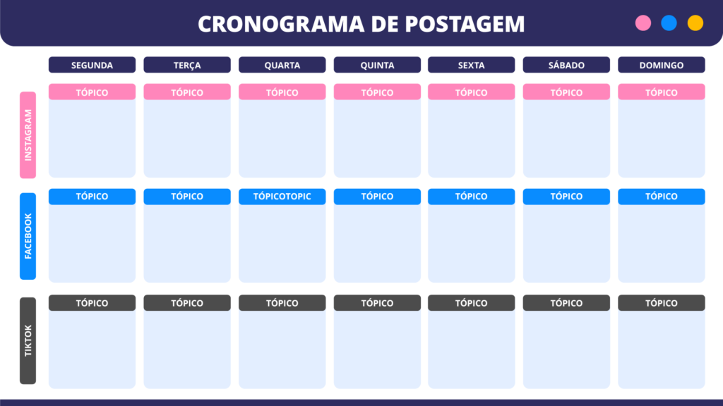 Qual é a importância de um cronograma de postagem?
