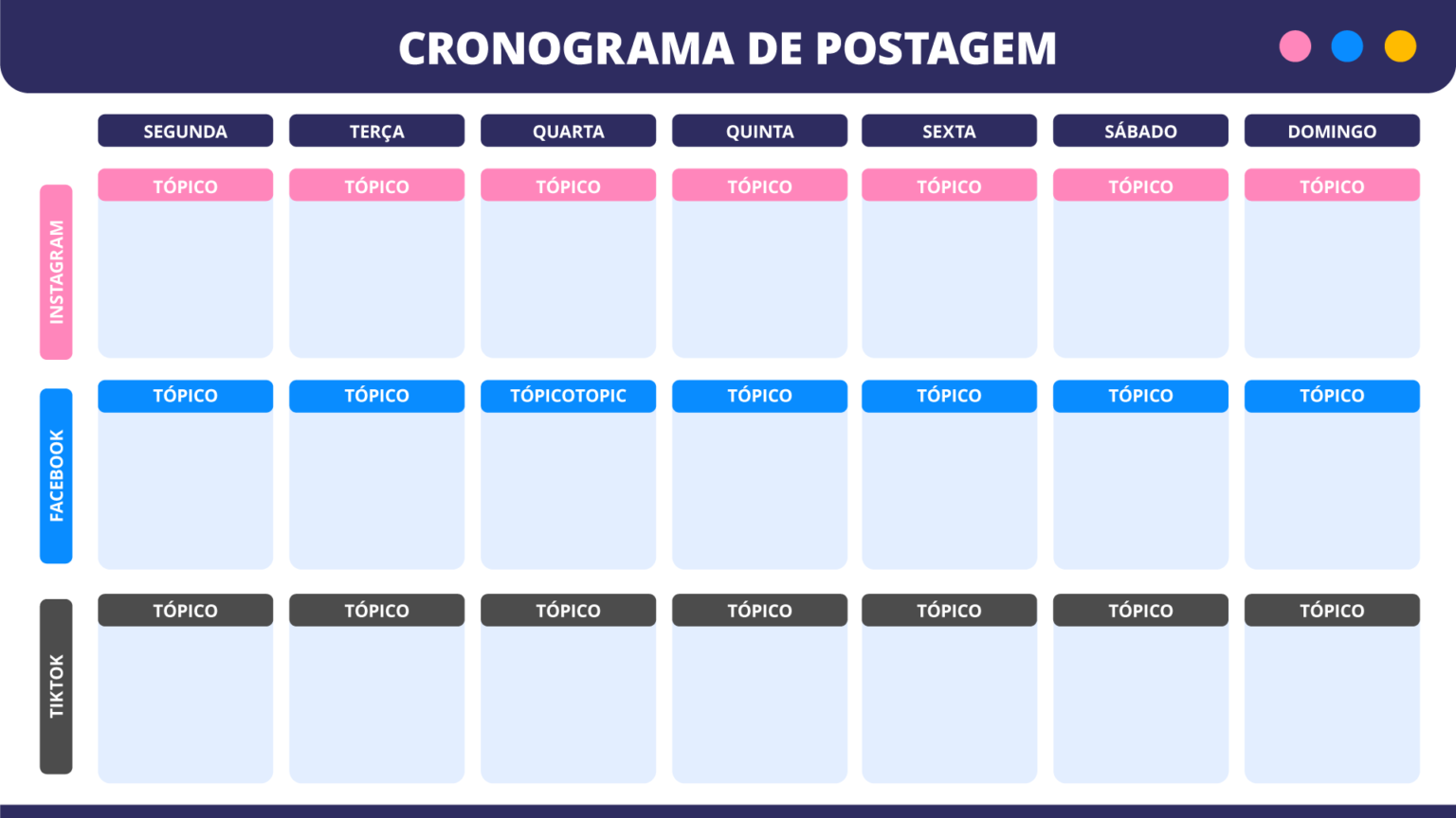 Qual é a importância de um cronograma de postagem?